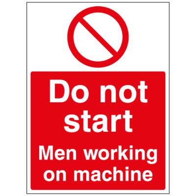 Machinery Action Signs – Safety Sign Warehouse