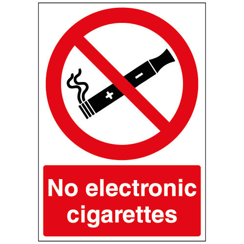 No electronic cigarettes sign – Ref: p315 – Safety Sign Warehouse